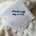 Monogrammed Wedding Handkerchief Personalized Hankerchief for Mother of ...
