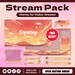 Sunset Blossom Animated Stream Overlay Pack for Twitch, Youtube, Kick ...