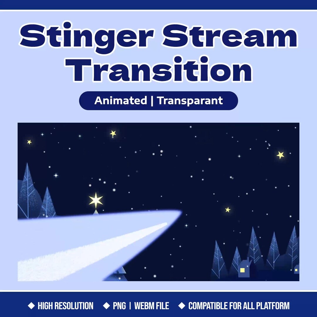 Midnight Winter Forest Animated Stinger Transition for Twitch Kick ...