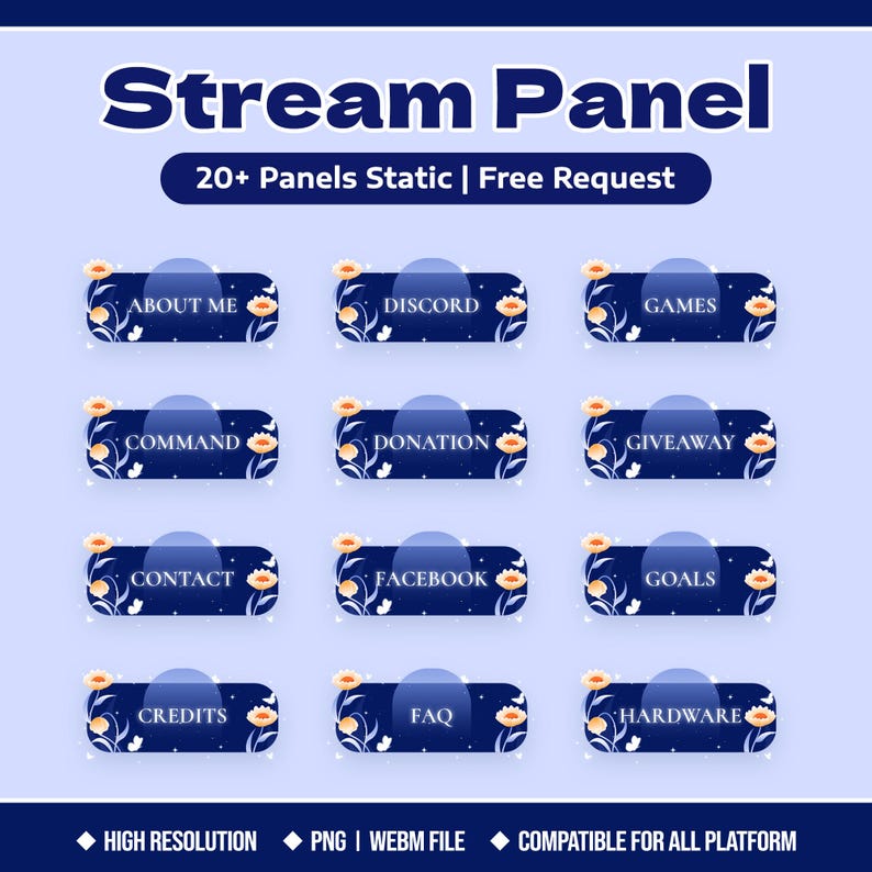 Celestial Glow Animated Stream Overlay Pack for Twitch Kick Youtube ...