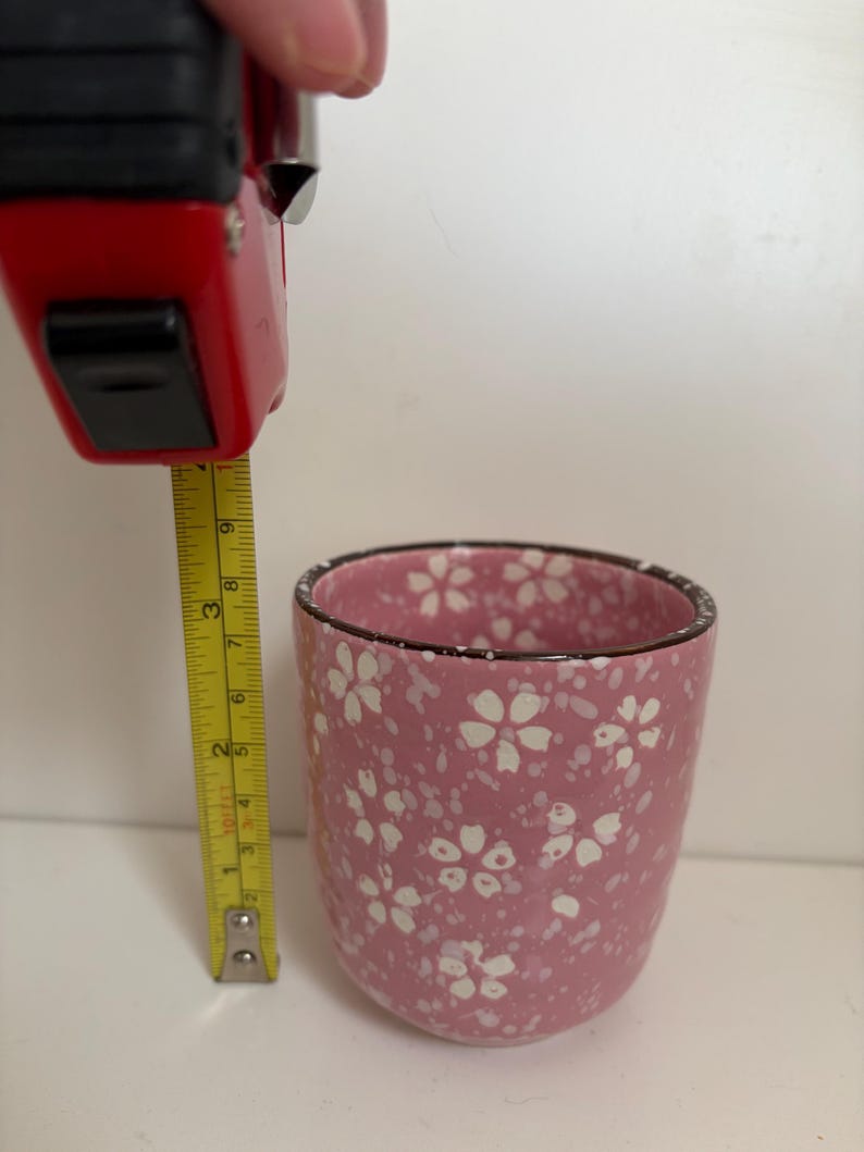 Japanese Cherry Blosson Tea Cup – Underglaze Porcelain Mug | Pink ...