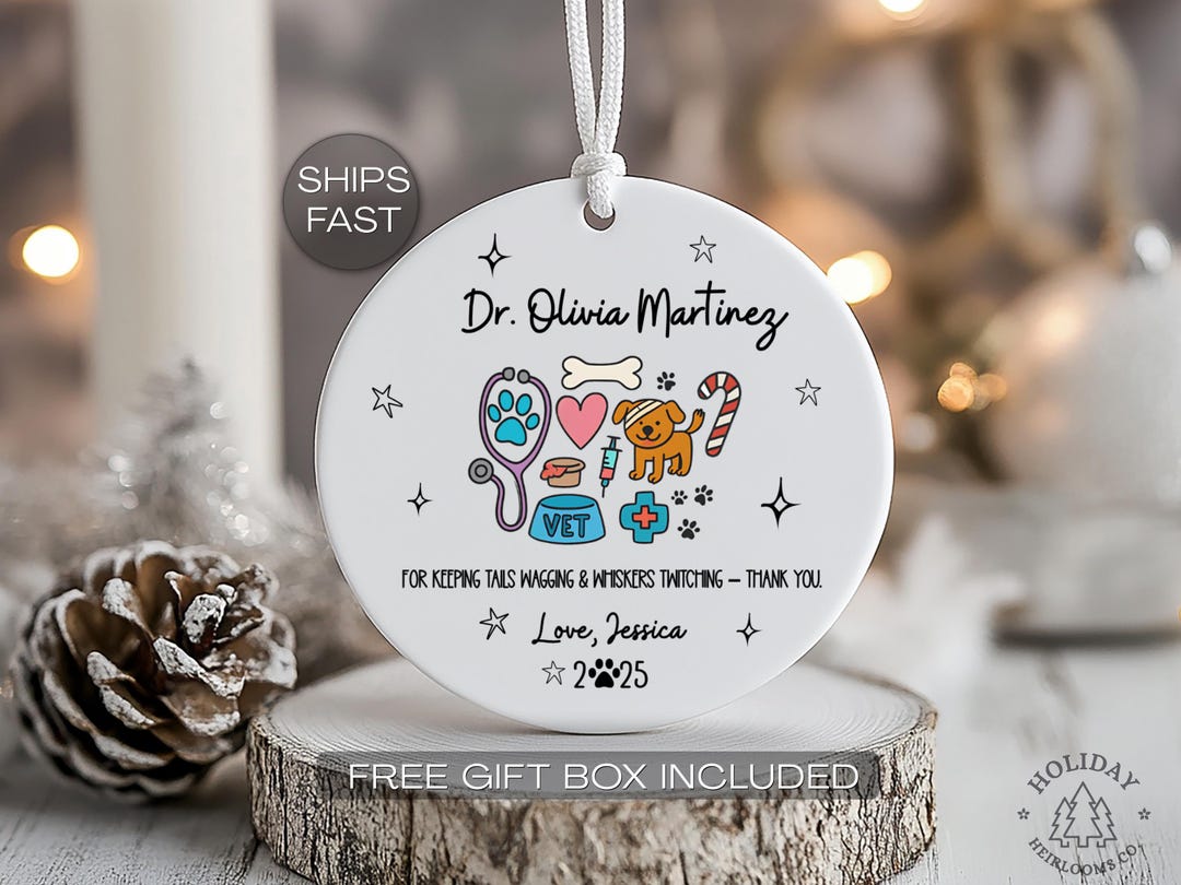 Personalized Veterinarian Christmas Ornament: Vet Tech/doctor Gift - Etsy