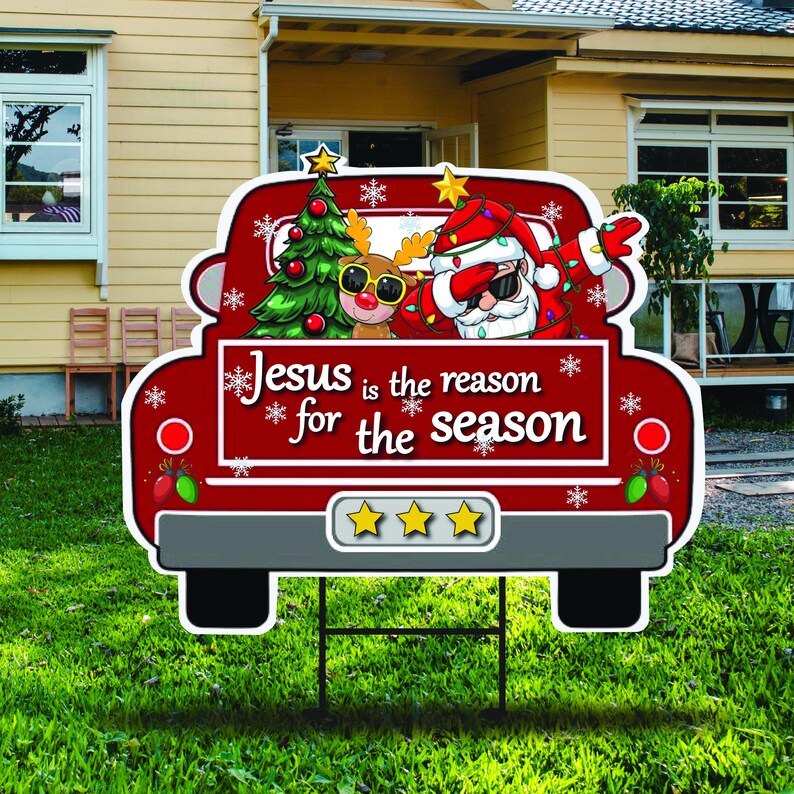 Jesus is the Reason for the Season Sign Christmas Yard Sign Outdoor ...