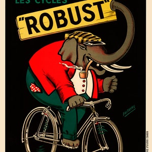 Cycles Robust Bicycle Poster Cycling Poster Bicycle Art Vintage Bicycle ...
