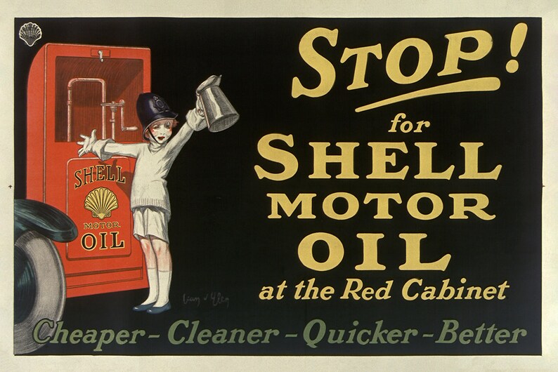 Shell Motor Oil Poster - Etsy