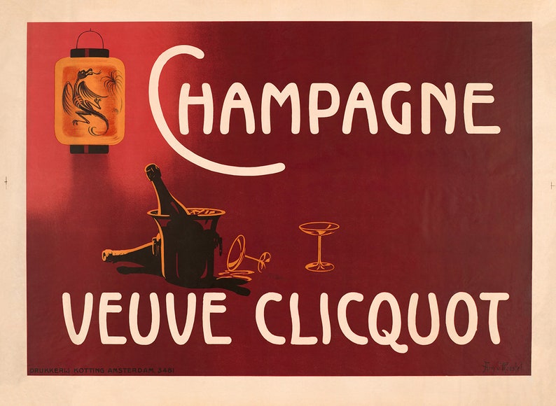 Champagne Veuve Clicquot Poster - Etsy