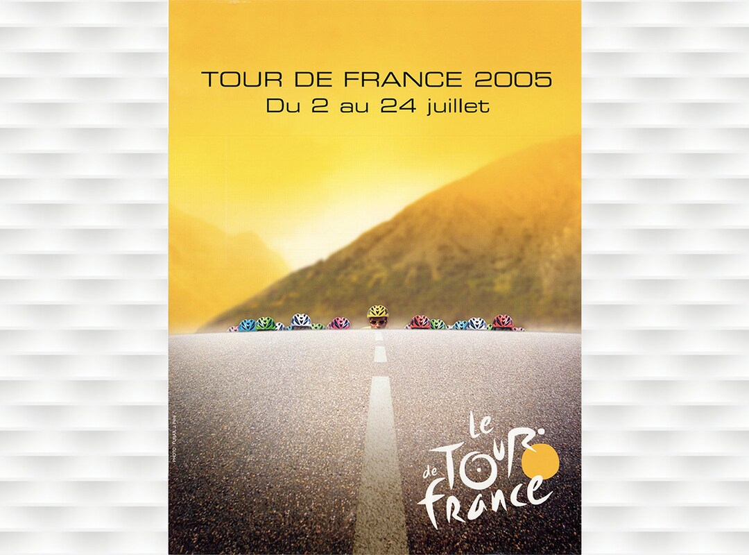 2005 Tour De France Original Vintage Bicycle Poster Cycling Poster ...