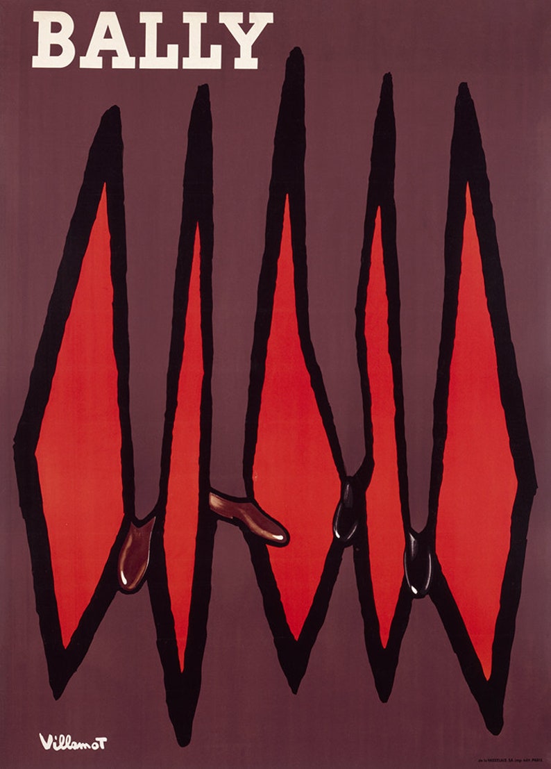Bally Shoes Vintage Poster - Etsy