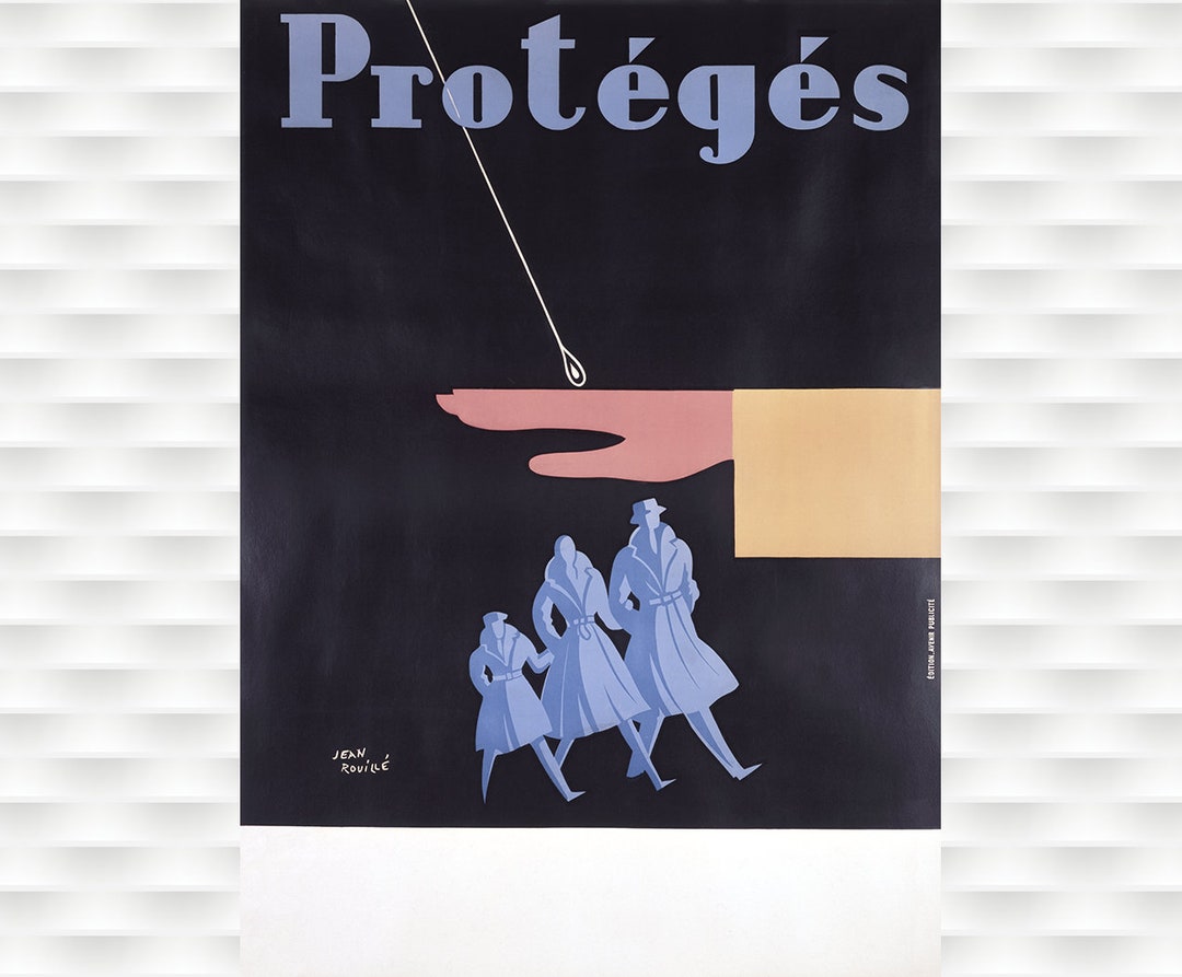 Proteges Raincoat Vintage Poster - Etsy
