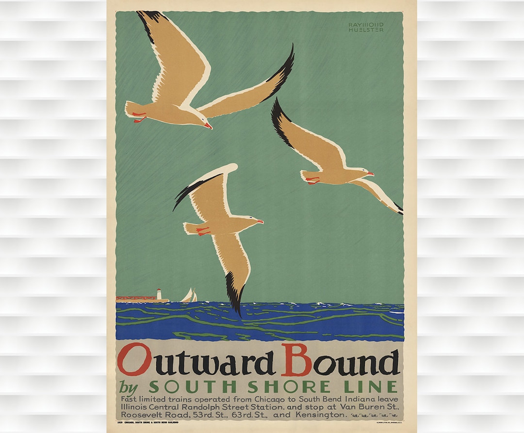 Outward Bound - Vintage Travel Poster - Etsy