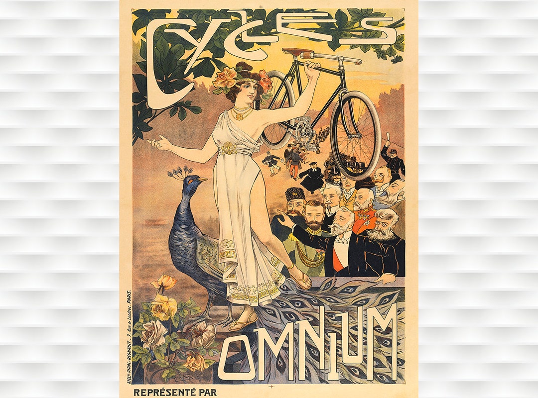 Cycles Omnium Bicycle Poster Cycling Poster Bicycle Art - Etsy
