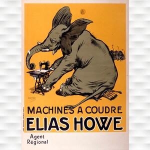 Elias Howe Sewing Machine Poster Print Art Work Birthday Gift - Etsy