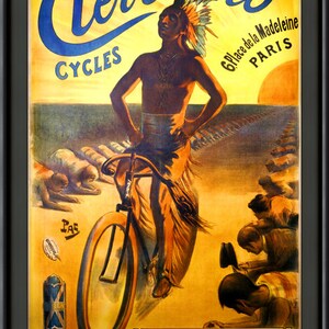 Cycles Cleveland Poster Cycling Poster Bicycle Art Vintage - Etsy