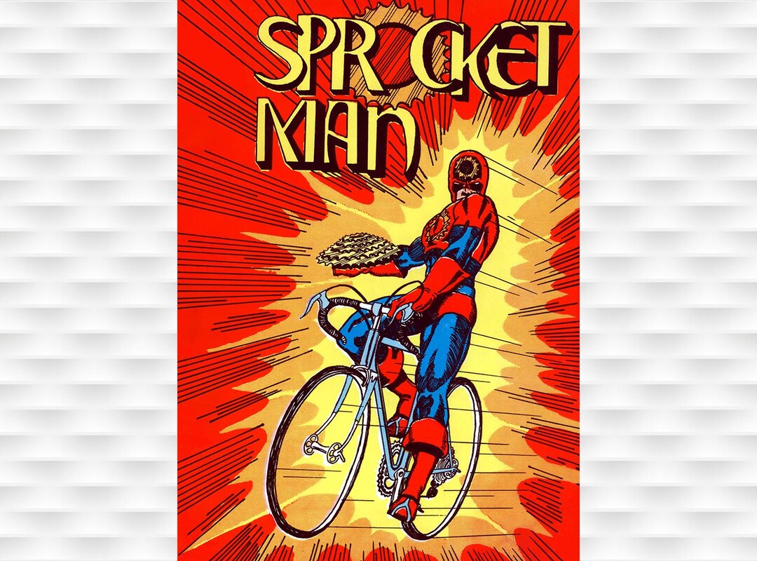 Sprocket Man Bicycle Poster - Etsy