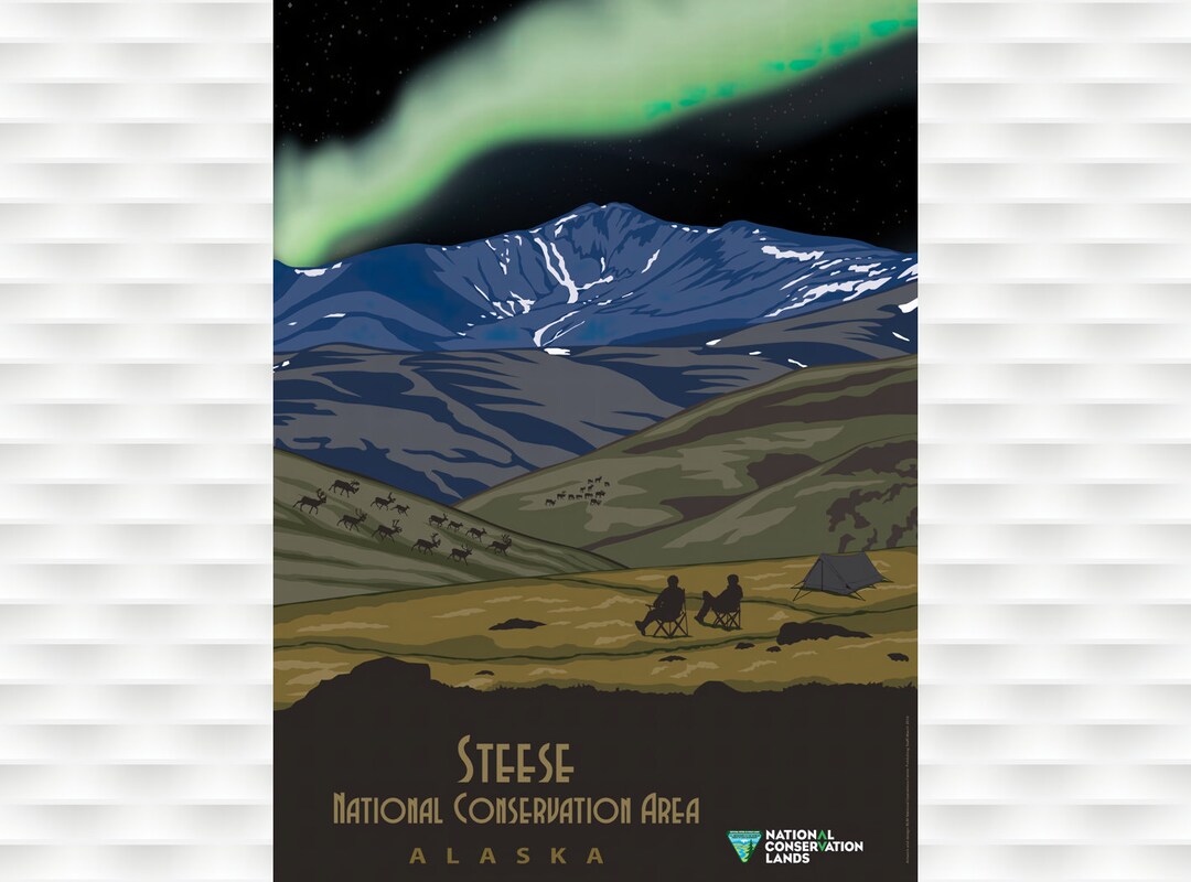 Steese Alaska Retro Travel Poster - Etsy