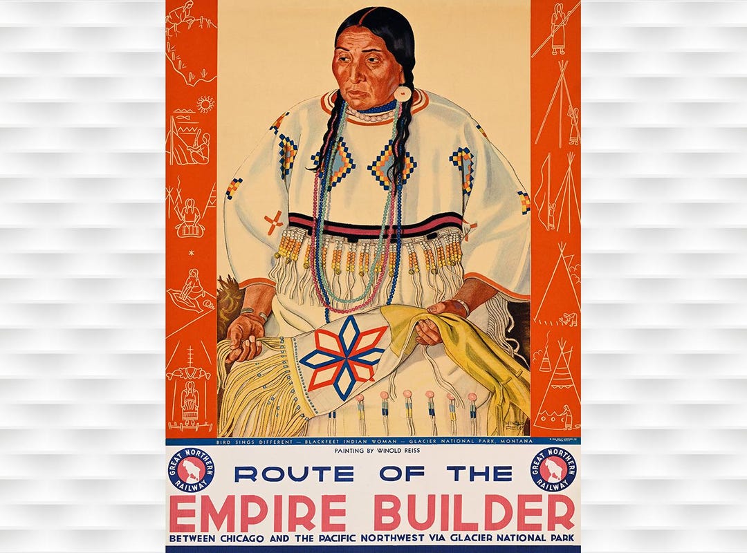 Empire Builder - Great Northern Railroad - Vintage Travel Poster Prints ...