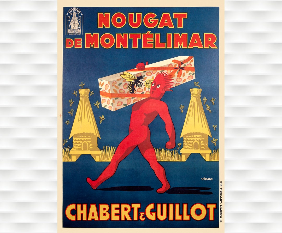 Nougat De Montelimar Vintage Poster - Etsy