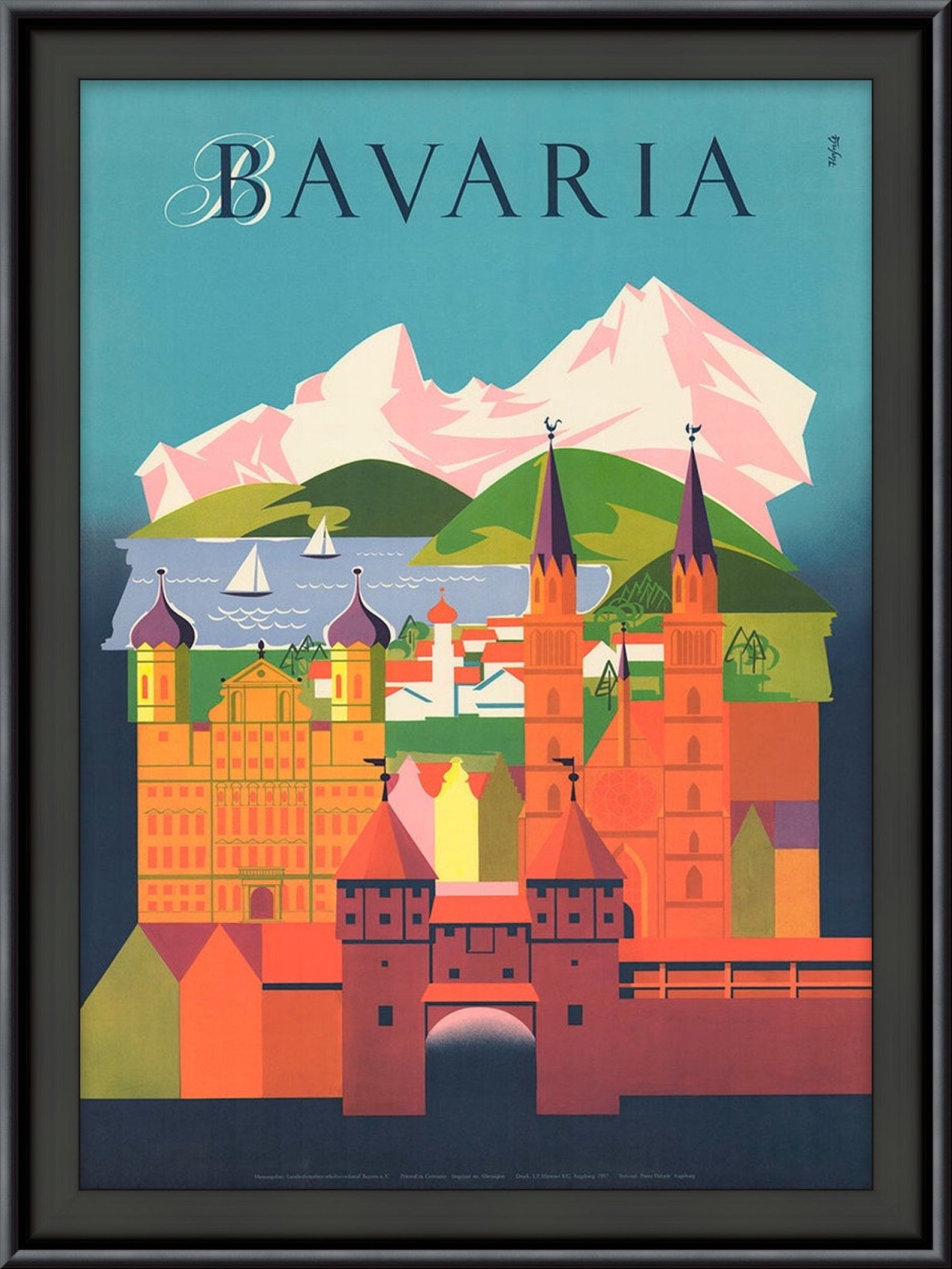 Bavaria Travel Poster Germany Travel Poster - Etsy
