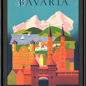 Bavaria Travel Poster Germany Travel Poster - Etsy