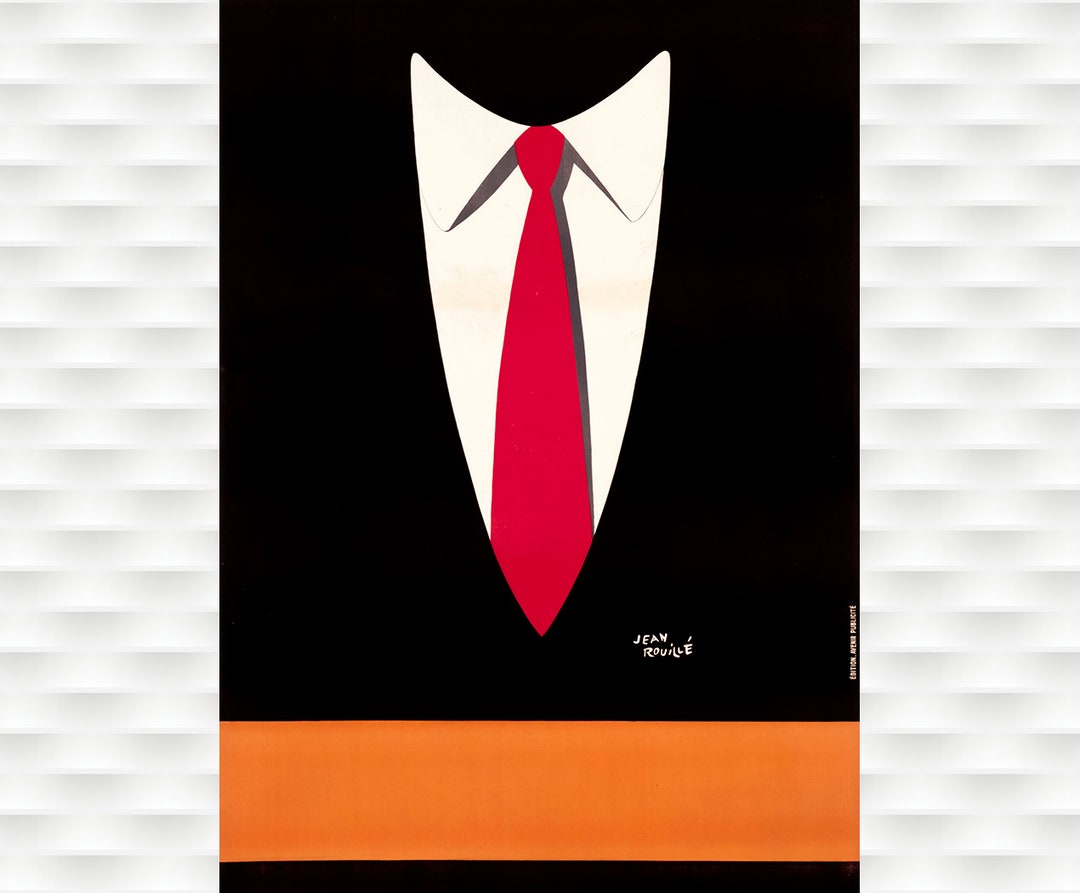 Man's Necktie Vintage Poster - Etsy