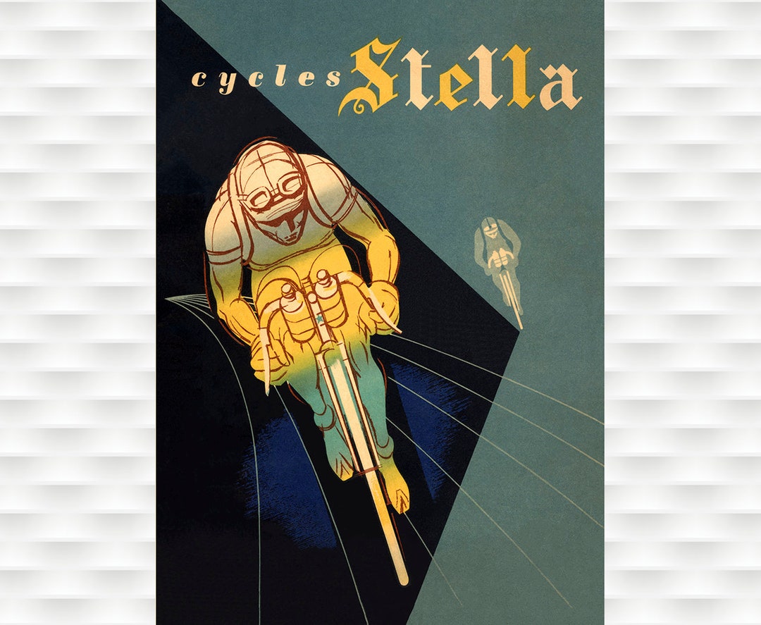 Cycles Stella Vintage Bicycle Poster - Etsy