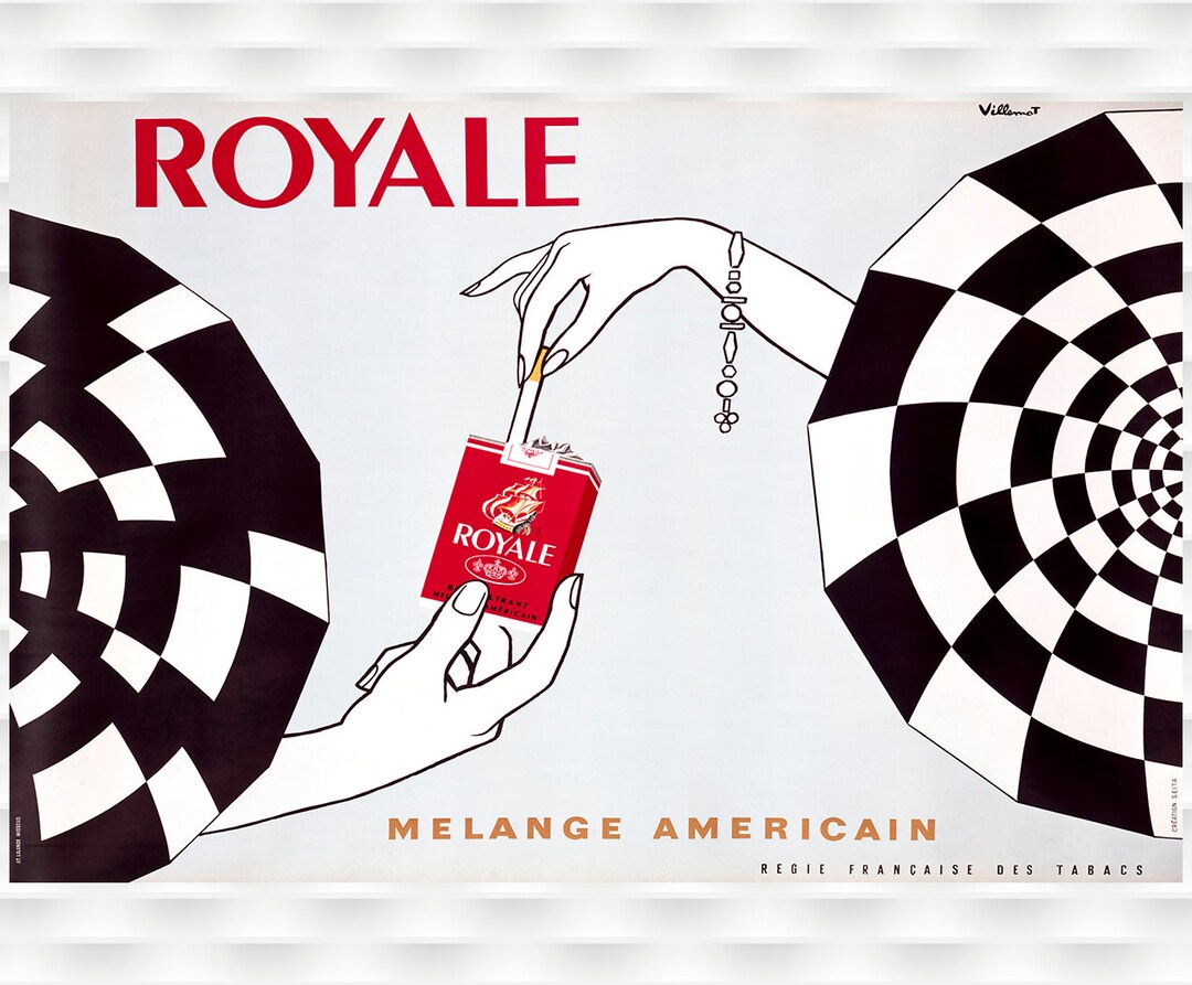Royale Cigarettes Vintage Poster - Etsy