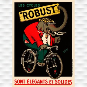 Cycles Robust Bicycle Poster Cycling Poster Bicycle Art Vintage Bicycle ...