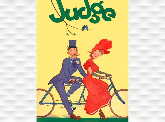 Judge Tandem Bicycle Poster Print Cycling Poster Bicycle Art - Etsy