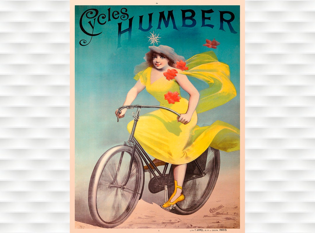 Cycles Humber Bicycle Poster Cycling Poster Bicycle Art Vintage Bicycle ...