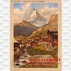 Zermatt Poster, Zermatt Art Print, Zermatt Switzerland SKI RESORT ...