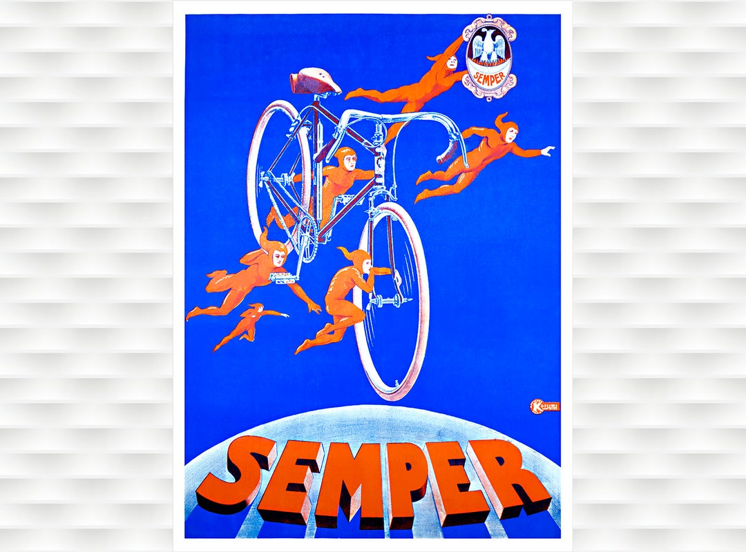 Semper Vintage Bicycle Poster - Etsy
