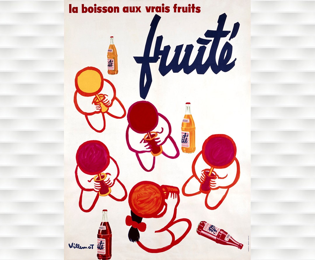 Fruite Drink Vintage Poster - Etsy