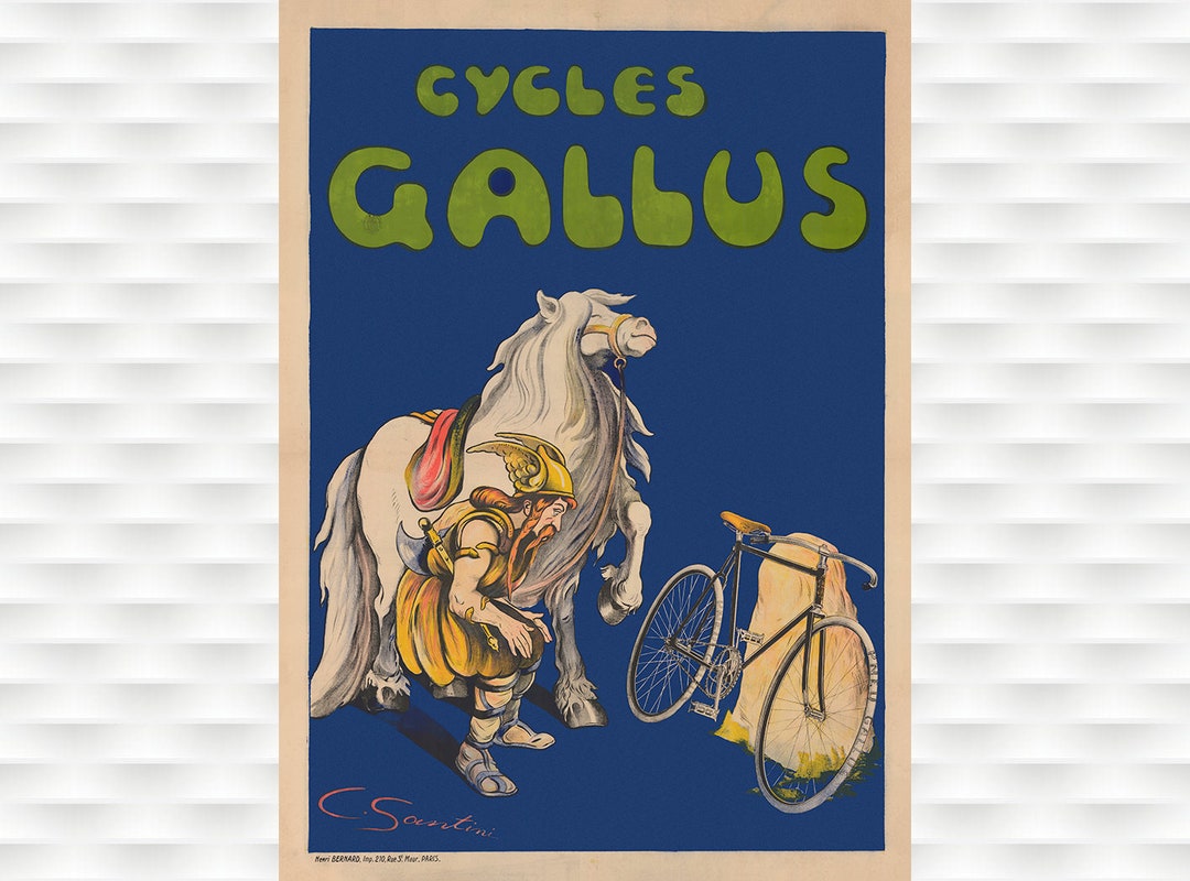 Cycles Gallus Bicycle Poster Cycling Poster Bicycle Art Vintage Bicycle ...