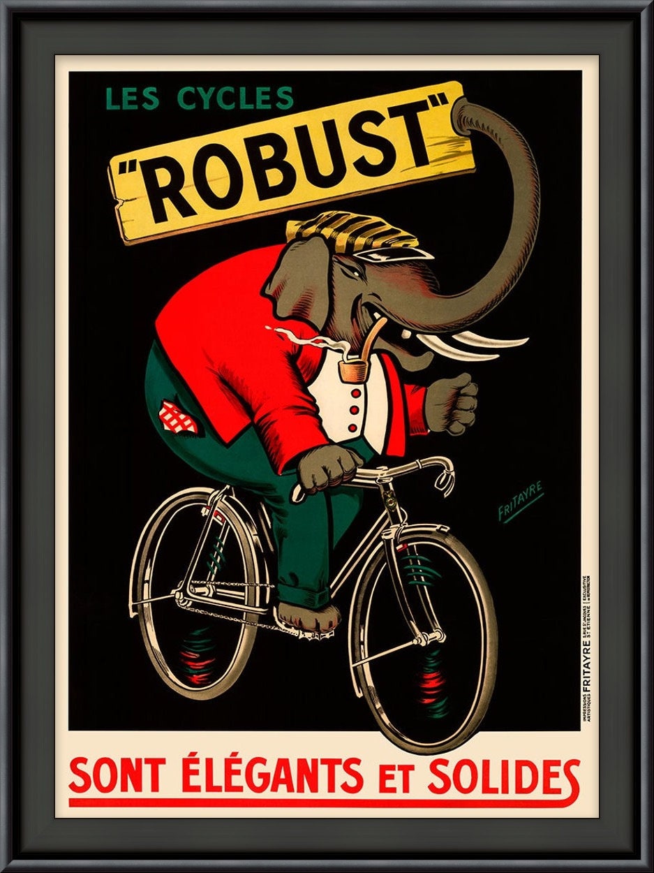 Cycles Robust Bicycle Poster Cycling Poster Bicycle Art | Etsy