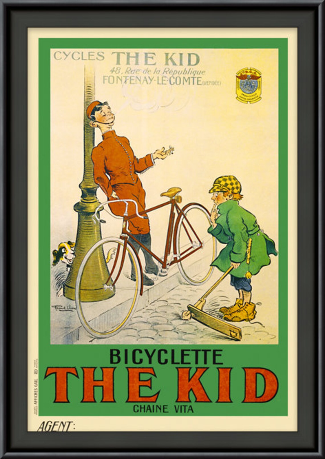 The Kid Bicycle Poster Cycling Poster Bicycle Art Vintage - Etsy