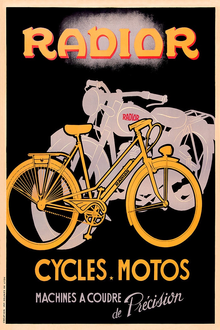 Radior Bicycle Poster Cycling Poster Bicycle Art Vintage - Etsy