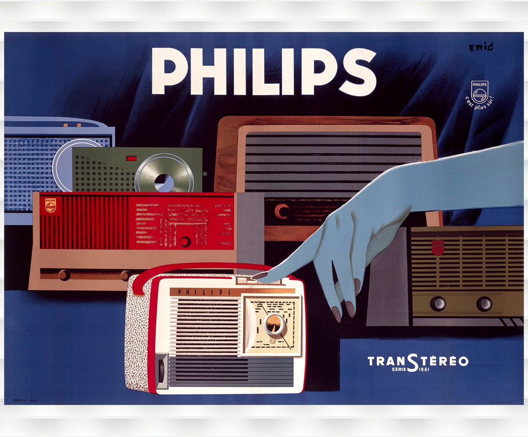 Phillips Radio Vintage Poster - Etsy