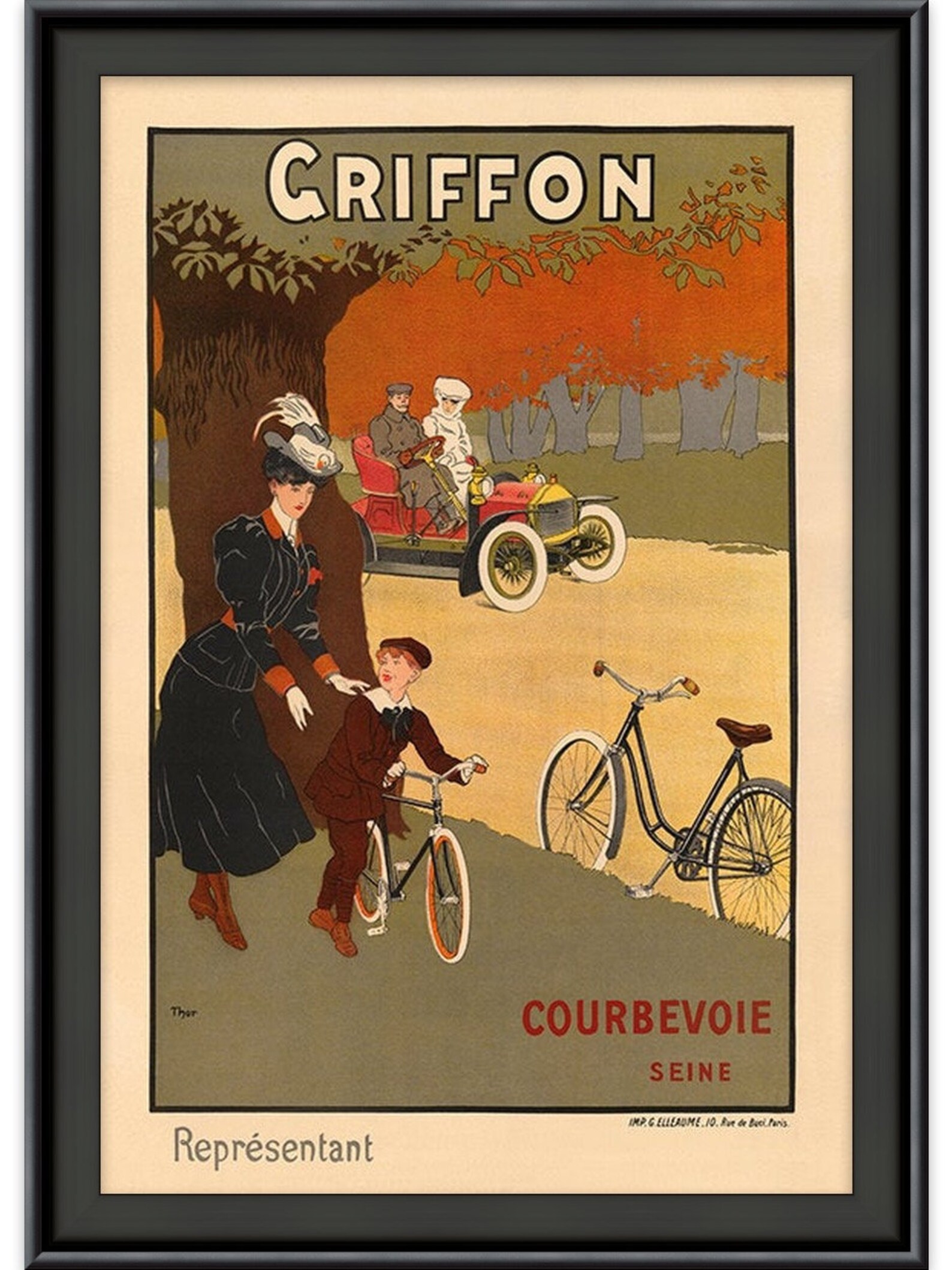 Griffon Bicycle Poster Cycling Poster Bicycle Art Vintage - Etsy