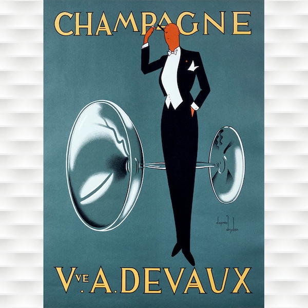 Champagne Poster - Etsy
