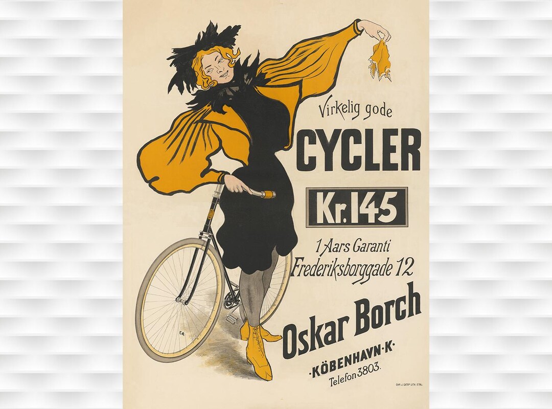 Cycler Bicycle Poster - Etsy