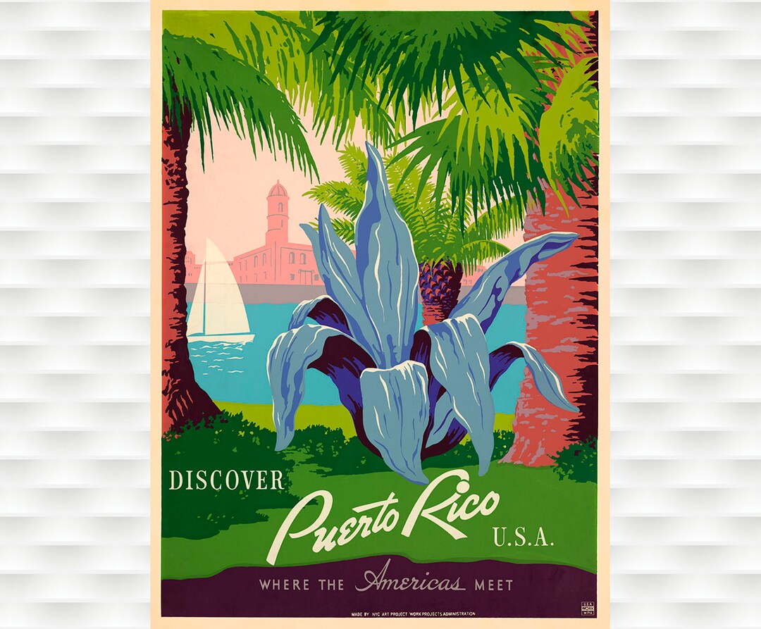 Puerto Rico Travel Poster - Etsy
