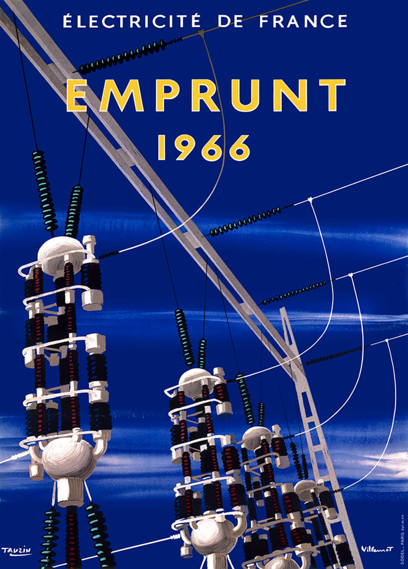 Emprunt 1966 French Electricity Poster Art Print Poster | Etsy