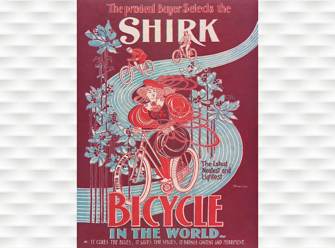 Shirk Bicycle Poster - Etsy