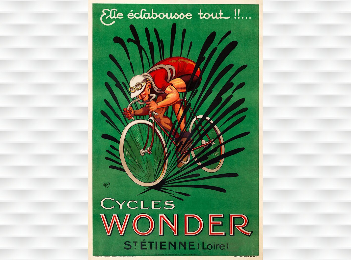 Cycles Wonder Poster Cycling Poster Bicycle Art Vintage | Etsy