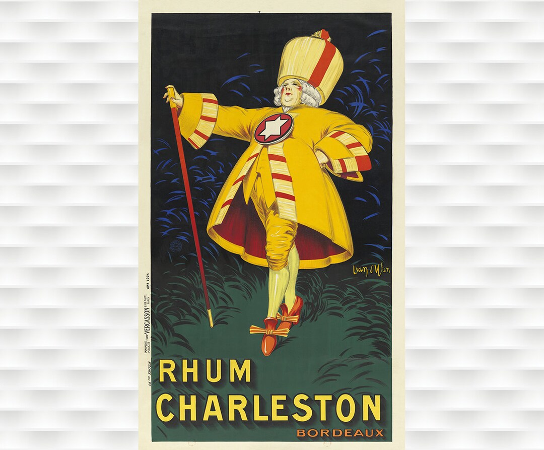 Charleston Rhum Poster Vintage Poster, Liquor Poster, Rum Poster Liquor ...