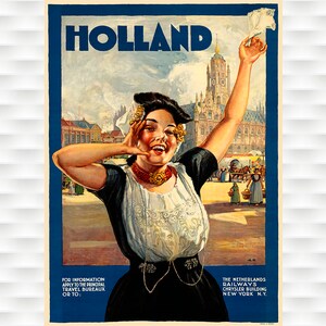 Holland Netherlands Travel Poster - Etsy