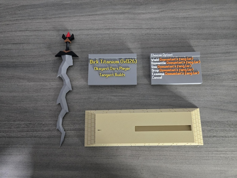 OSRS Osmumten's Fang Name Plate - Old School Runescape Gift - Etsy