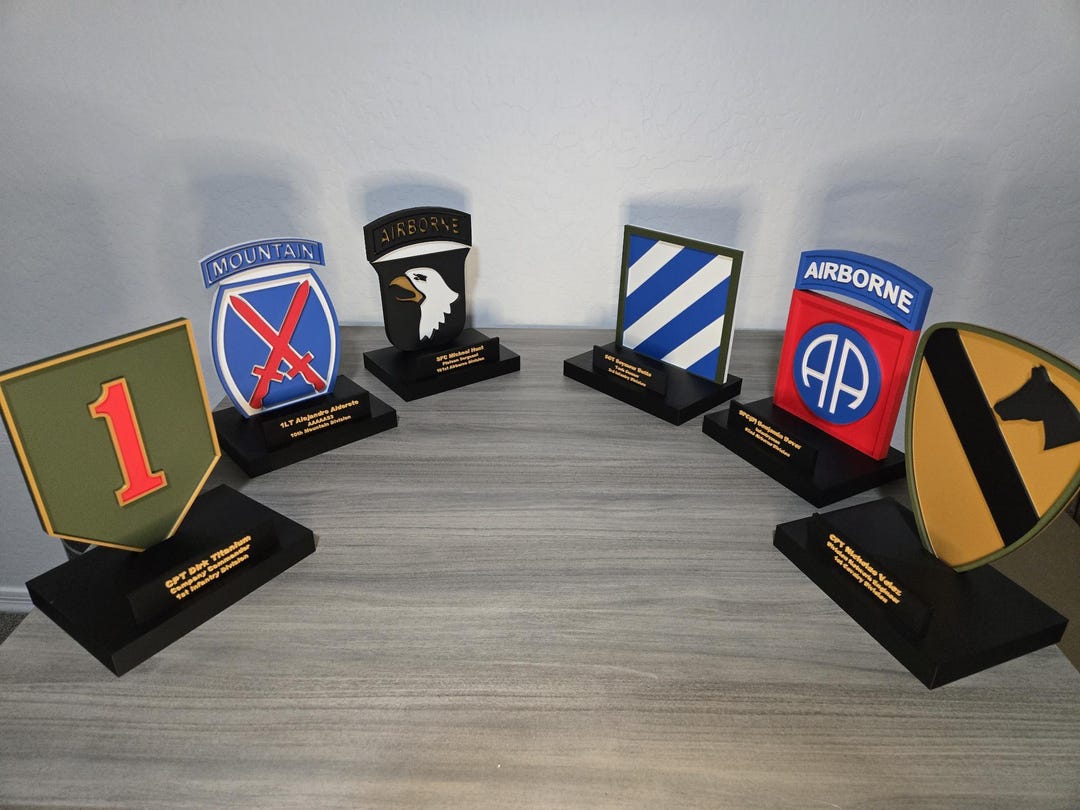 Personalized US ARMY Unit Insignia Plaque | Military Gift | PCS Gift - Etsy