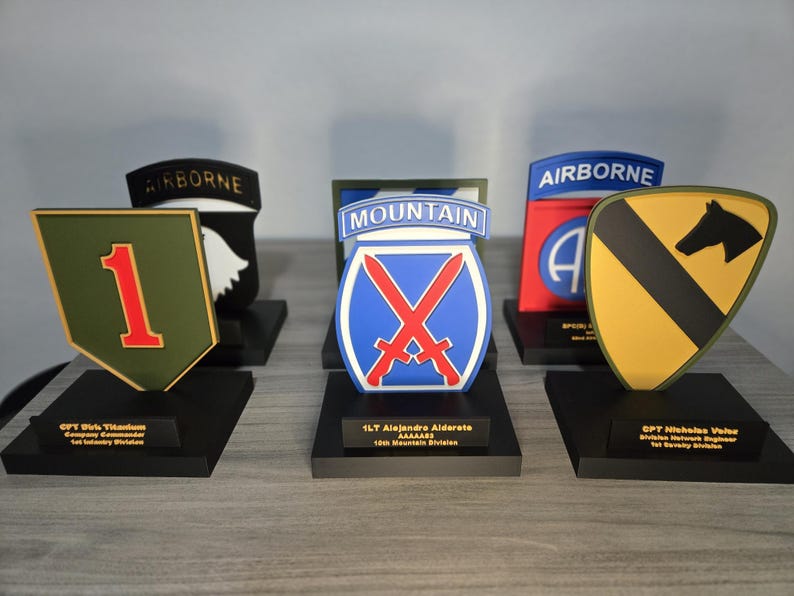 Personalized US ARMY Unit Insignia Plaque | Military Gift | PCS Gift - Etsy