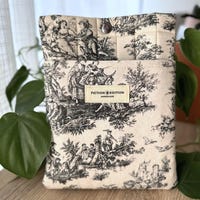 Toile De Jouy Fabric,book Sleeve, Book Bag, Book Purse, Book Protector ...